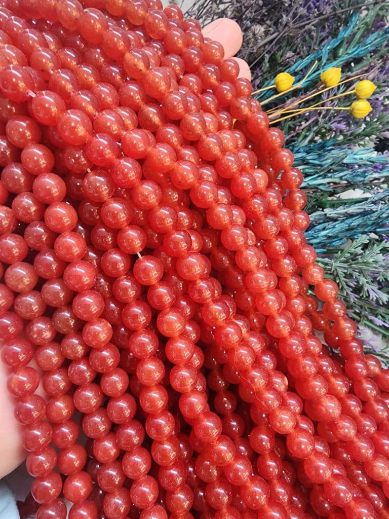 8 MM Karnelyan Akik Ceyt Kuvars Taşı - Eminönü Boncuk