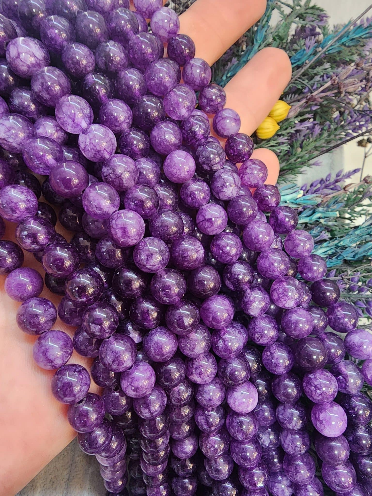 8 MM Küre Ametist Ceyt Kuvars Taşı - Eminönü Boncuk