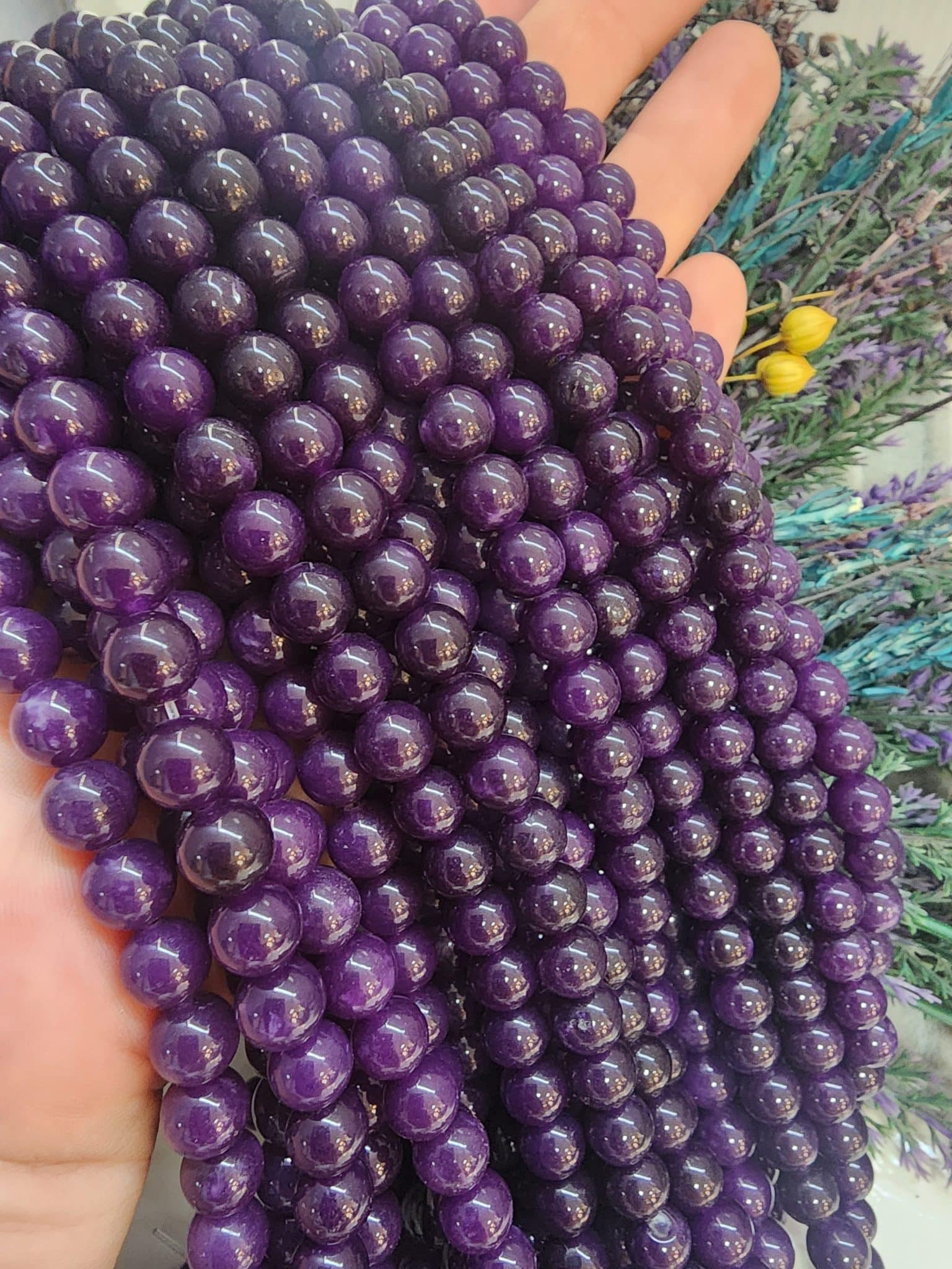 8 MM Küre Ametist Ceyt Kuvars Taşı - Eminönü Boncuk