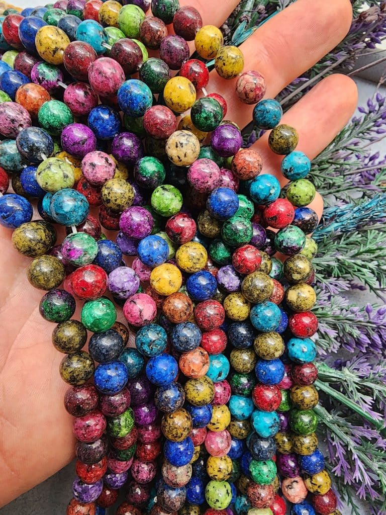 Benekli Mix Ceyt Doğal Taş 8mm - Eminönü Boncuk