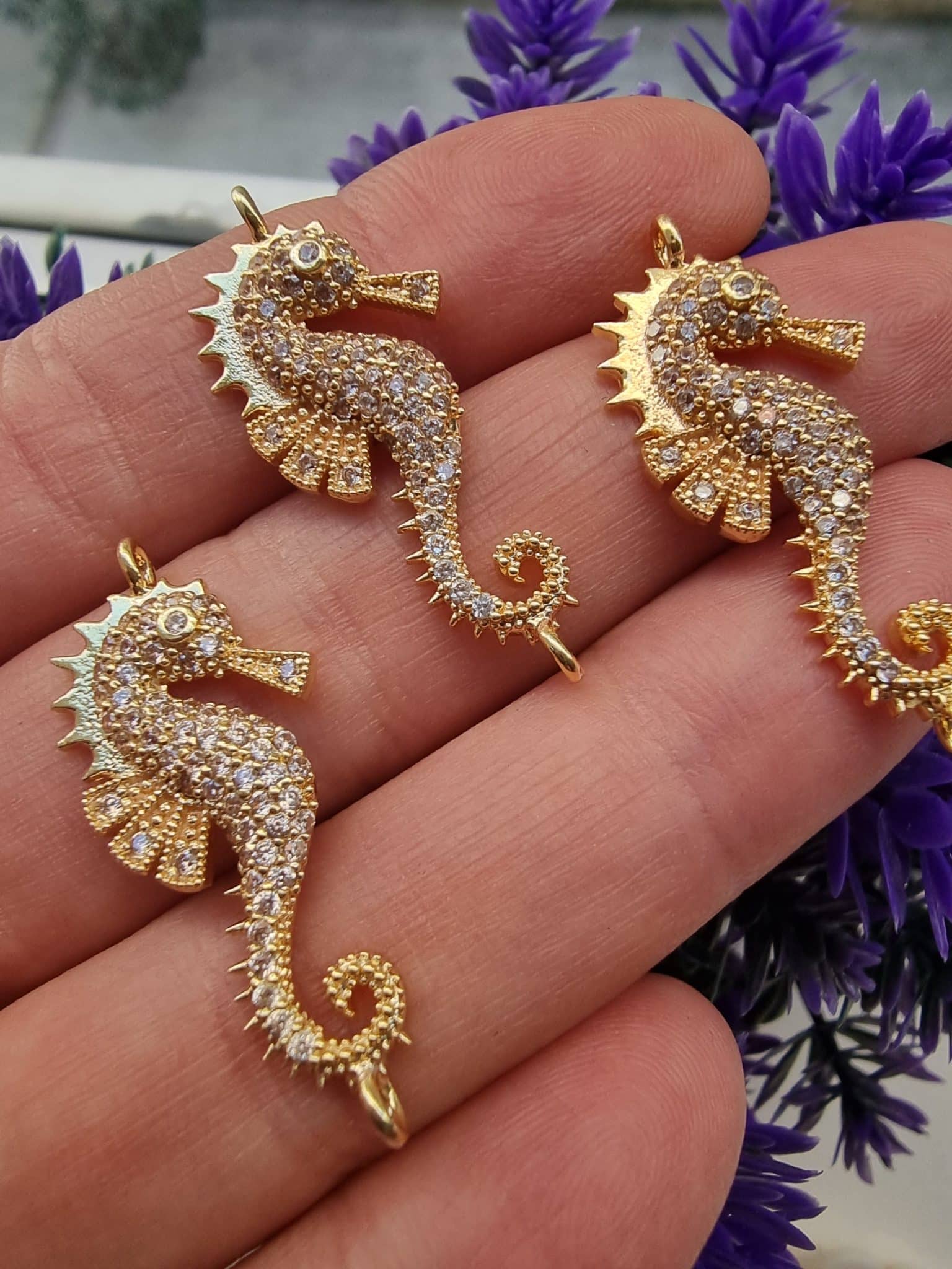 Deniz Atı Zirkon Taşlı Bileklik Ucu - Eminönü Boncuk