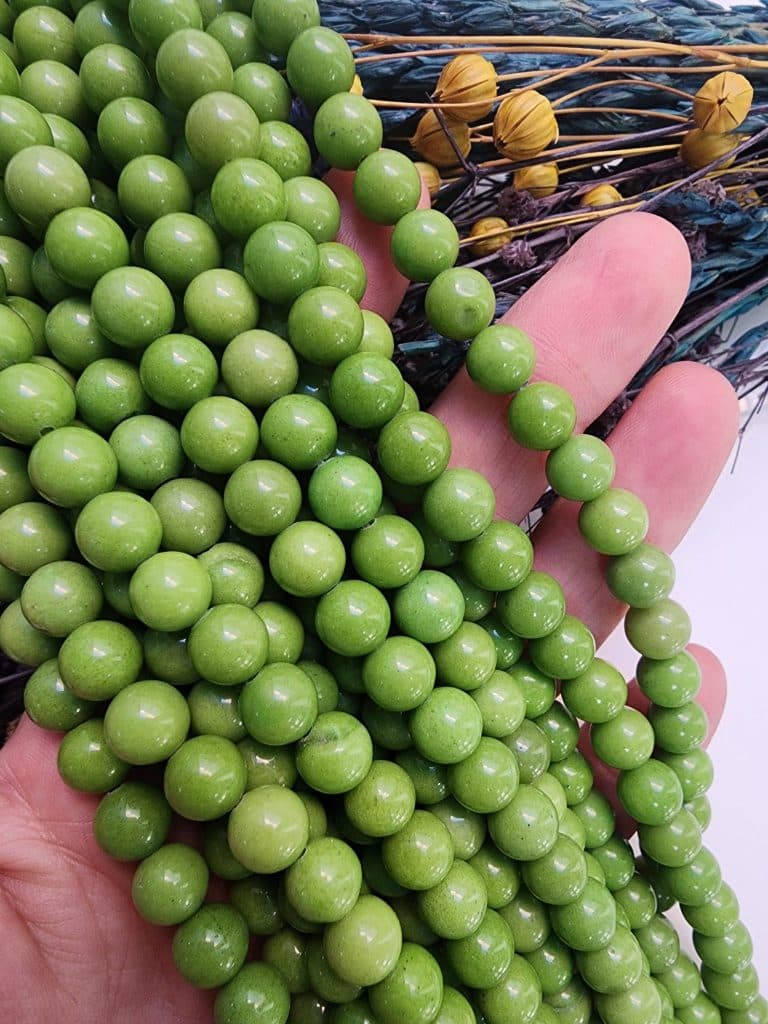 8 MM Küre Olive Ceyt Kuvars Taşı - Eminönü Boncuk
