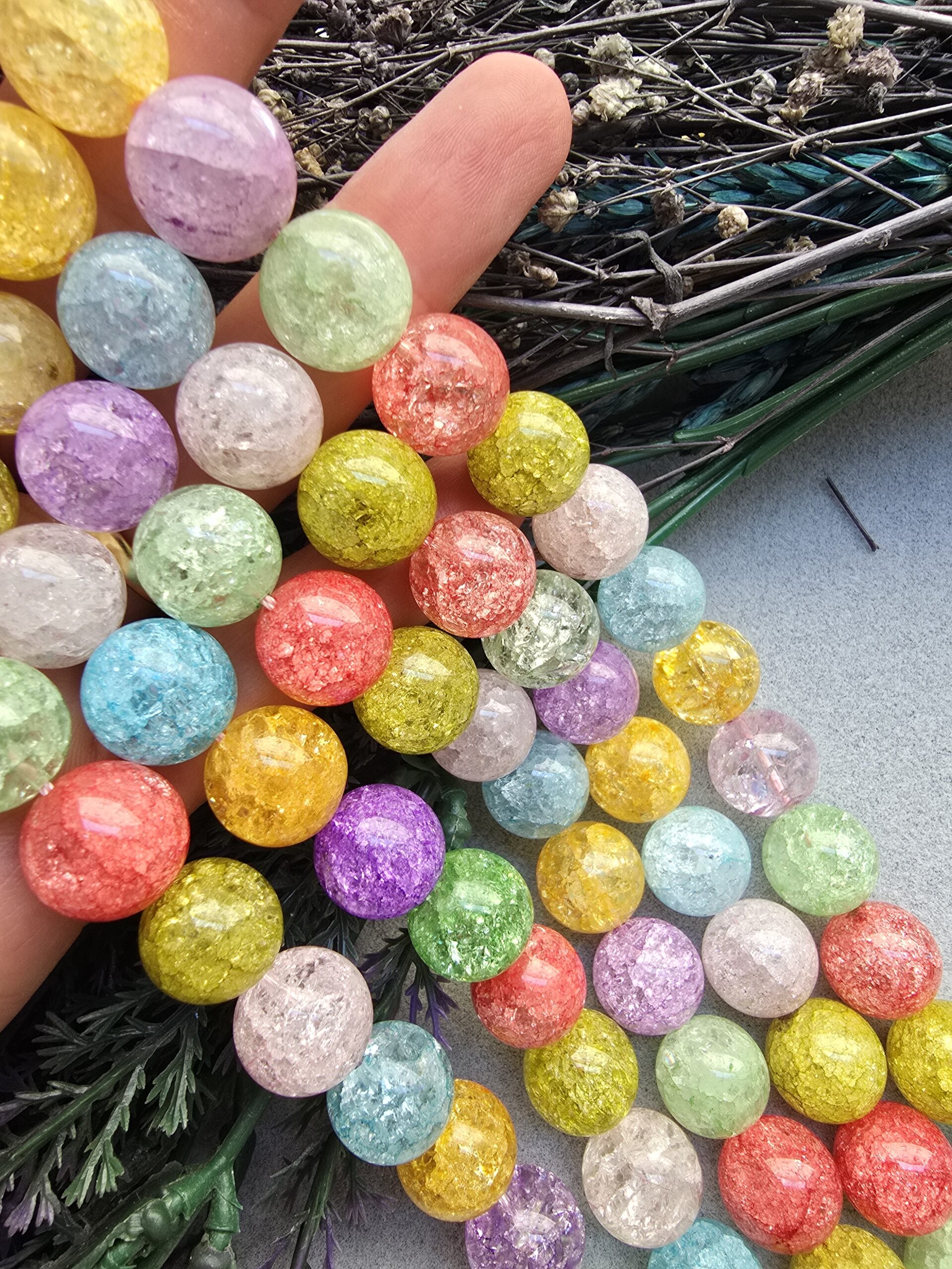 14 MM Mix Renkli Necef Taşı - Eminönü Boncuk