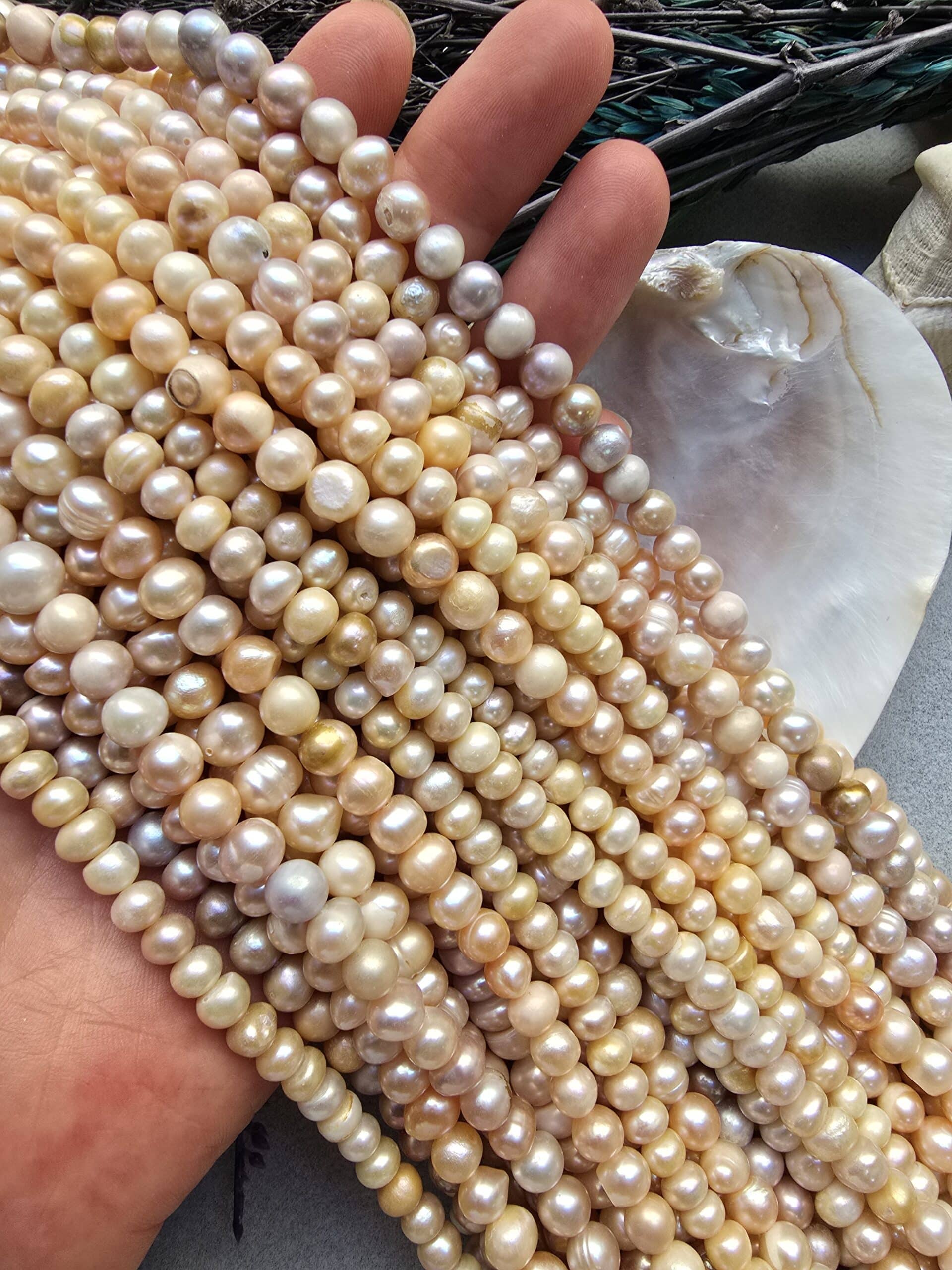 7 MM Somon Doğal Barok İnci - Eminönü Boncuk