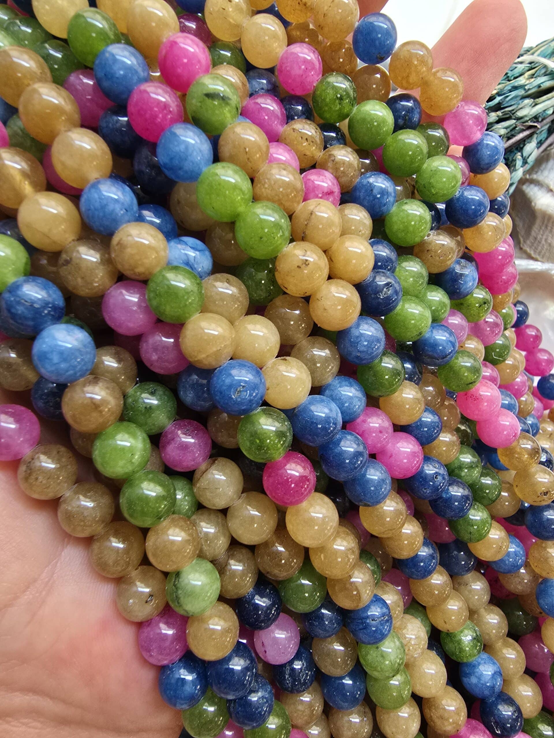 8 MM Küre Turmalin Ceyt Kuvars Taşı - Eminönü Boncuk